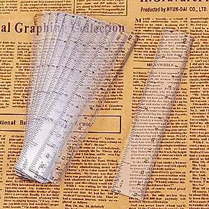 AIEX 10 PACK Clear Plastic Ruler 15cm 6 Inch Straight Ruler Transparent Plastic Ruler Kit Measuring Tool for Student School Office