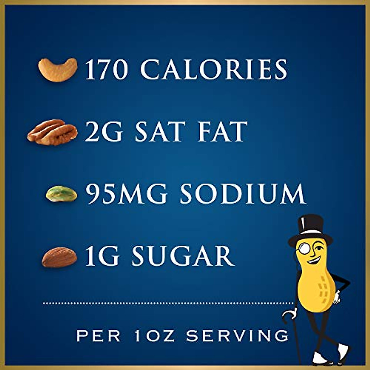 PLANTERS Deluxe Mixed Nuts with Sea Salt, 27 oz. Resealable Container - Variety Mixed Nuts Snacks with Cashews, Almonds, Pecans, Pistachios & Hazelnuts - Energy Boost - Kosher