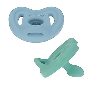Nuby 100% Silicone Orthodontic Pacifiers 2pk, 6-12 Months