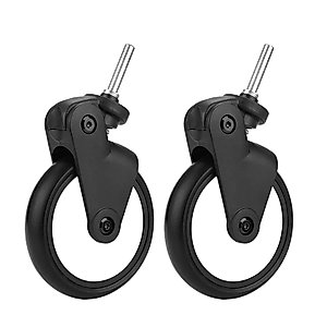Stroller Wheels Replacement, Stroller Wheel Accessory Baby Stroller Front Wheel Set Stroller Wheel Bearing Wheel Rubber Kids Carriage Mini Wheel for Yoyo, Kiddopotamus, Chbaby（a Pair of Front Wheels）