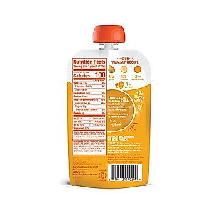 HAPPYTOT Organics Super Foods Stage 4, Pears, Bananas, Sweet Potatoes, Pumpkin + Super Chia, 4.22 Ounce Pouch (Pack of 16)