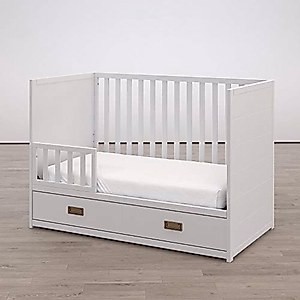 Little Seeds Haven Toddler Guard Rail, Nursery Furniture, White