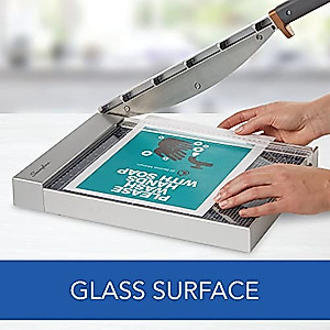 Swingline Paper Cutter, Guillotine Trimmer with EdgeGlow LED Cut Guide and Tempered Glass Surface, 12" Cut Length, 25 Sheet Capacity, ClassicCut 1225G (G7010005)