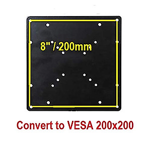 Mount Plus 1056 VESA 200x200 Universal Adapter Plate for TV Mounts | Convert VESA 75x75, 100x100 Mount to Fit 200X100, 200x200 mm VESA Patterns | Includes Hardware Kit