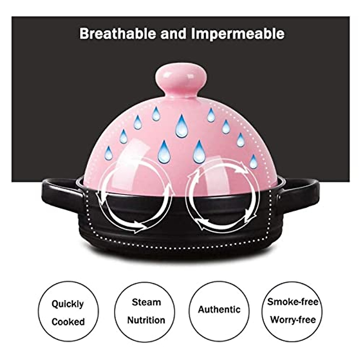 Heat-Resistant Moroccan Tagine Micro Pressure Ceramics Slow Cooker For Casserole Pot Medium To Extra Large Home Cookin 22.5.26