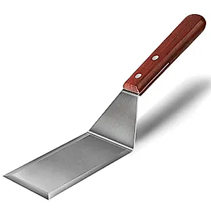 KLAQQED Metal Spatula for Cast Iron Skillet, Grill Spatula Stainless Steel Spatula, Burger Spatula, Fish Turner Spatula, Griddle Spatula, Spachulas Egg Flipper, Flat Top Metal Spatula for Cooking BBQ