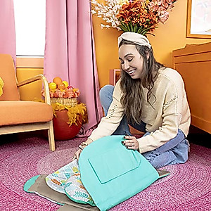 Bright Starts Tummy Time Prop & Play Baby Activity Mat with Support Pillow & Taggies - Sloth 36 x 32.5 in., Age Newborn+