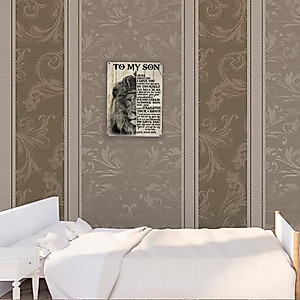 Plaques for son To my son gift decoration My Son Never Forget I Love You Be Love from Mom Metal Tin Sign 8x12 Inch