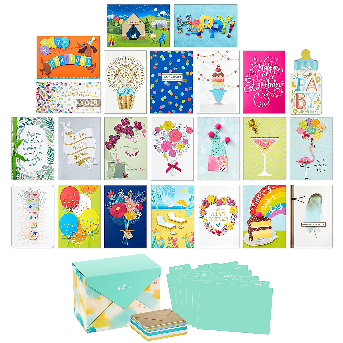 Hallmark Assorted Boxed Greeting Cards (24 cards) and Hallmark Birthday Cards Assortment (20 cards)