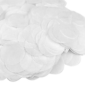 Tissue Paper Confetti 5000 Pieces White Round Confetti 1 inch Paper Circle Confetti Dots for Table Wedding Birthday Party Decoration