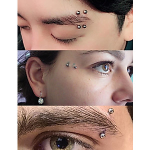 Vsnnsns 16G Daith Rook Earring Piercing Surgical Stainless Steel Curved Barbell Eyebrow Rings Cartilage Tragus Forward Helix Piercing Jewelry for Women Men 16 Gauge Mix Color