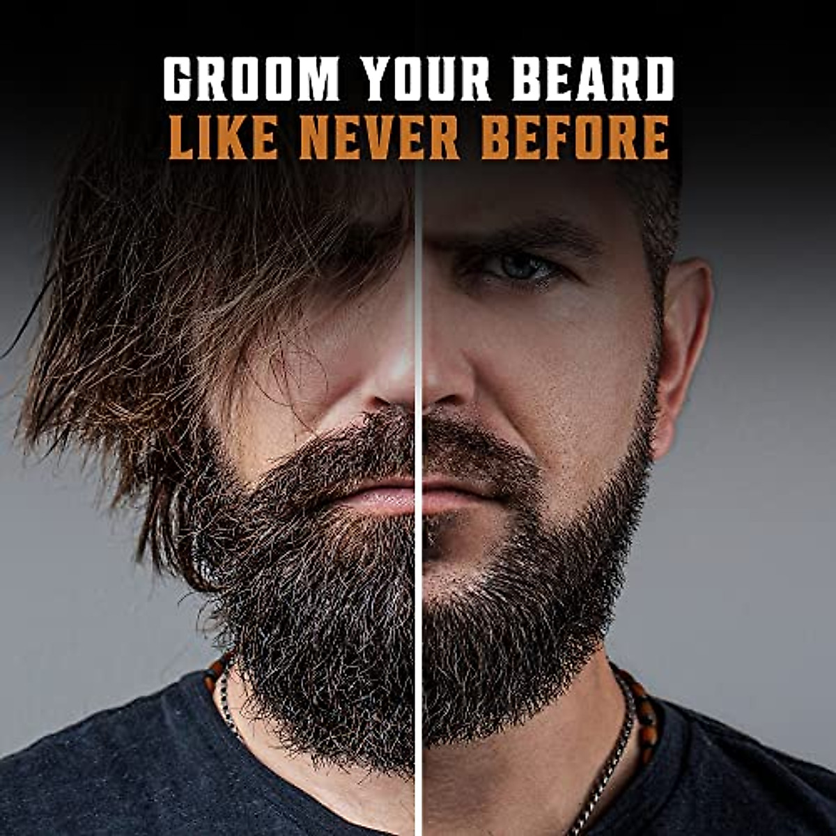 Viking Revolution Beard Comb & Beard Brush Set for Men - Natural Boar Bristle Brush and Dual Action Pear Wood Comb w/Velvet Travel Pouch - Great for Grooming Beards and Mustaches