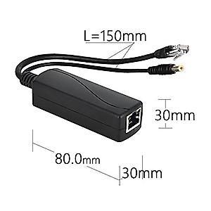 ANVISION 2-Pack Active 48V to 12V PoE Splitter Adapter, IEEE 802.3af Compliant 10/100Mbps, DC 12V Output, for IP Camera AP Voip Phone and More