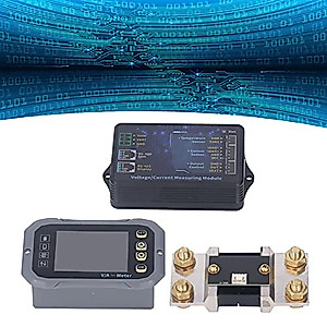 Deosdum Battery Monitor Good Conductivity Copper ABS 2 Way Capacity Shunt Battery Indicator