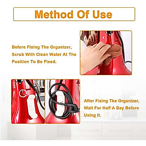 Cord Organizer Used to Stick on Kitchen Appliances, 4pcs Cord Wrapper for Small Home Appliances, Mixer, Blender, Coffee Maker, Pressure Cooker And Air Fryer (2 Black+2 White)