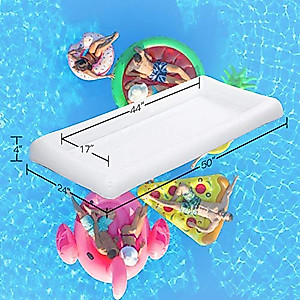 Novelty Place Inflatable Ice Serving Buffet Bar with Drain Plug - Salad Food & Drinks Tray for Party Picnic & Camping (Pack of 3)