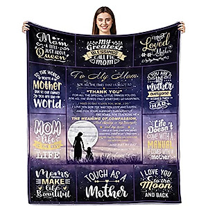 Sulpoie Mom Gifts Blanket for Mothers Day, Birthday Gifts for Mom, Gifts for Mom, Gifts for Mom from Daughter, Mom Gifts from Daughter Son, Best Mom Ever Gifts Throw Blanket 60" x50