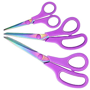 eZAKKA Scissors, Fabric Scissors Sewing Scissors Craft Scissors Heavy Duty Right Handed Scissors Set for Arts, Home, Office