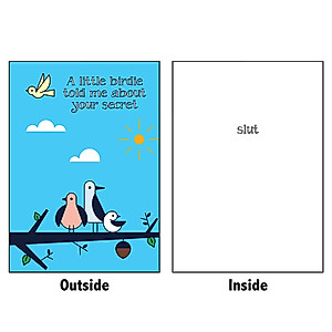 You Are A Slut: Secret Scrooge Mean Greeting Card - Perfect for that person that has done you dirty or just needs to be put in their place