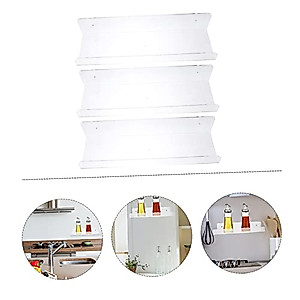 HOLIDYOYO 3pcs Shelf Storage Shelves Wall Mounted Hanging Rack Play Mats for Floor Wall Bookshelves Multifunctional Storage -Mounted Mounted Acrylic Rack Plastic