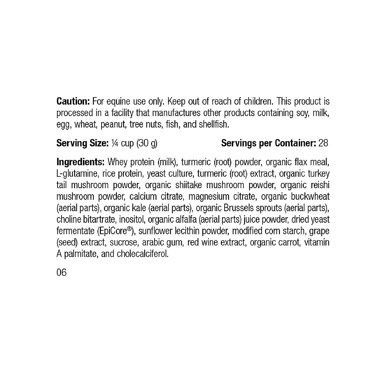 Standard Process Equine Immune Support - Whole Food Horse Supplies for Immune Support with Whey Protein, Magnesium Citrate, Kale, Sunflower Lecithin, L-Glutamine, Turmeric Root - 30 Ounce