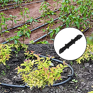 Irrigation Fittings Kit for 1/4" Tubing Drip Irrigation Barbed Connectors Lawn Gardens Flower Beds Herbs Gardens Drip Systems