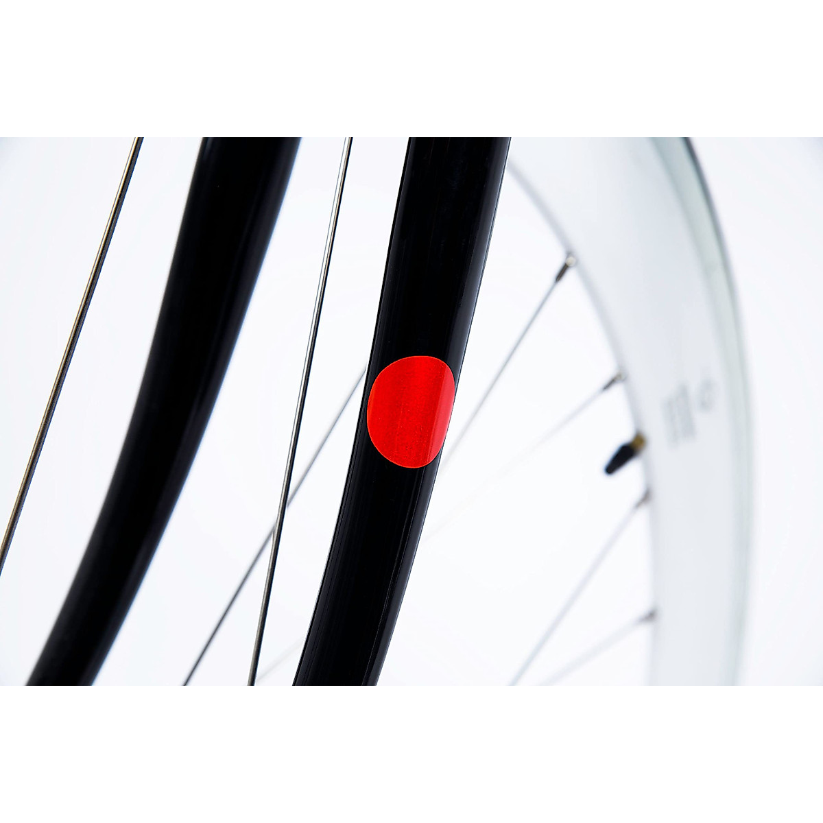 Bookman Reflective Stickers, Dots (Red) - Bike Stickers - Reflective Tire Stickers, 8 x Large and 4 x Small