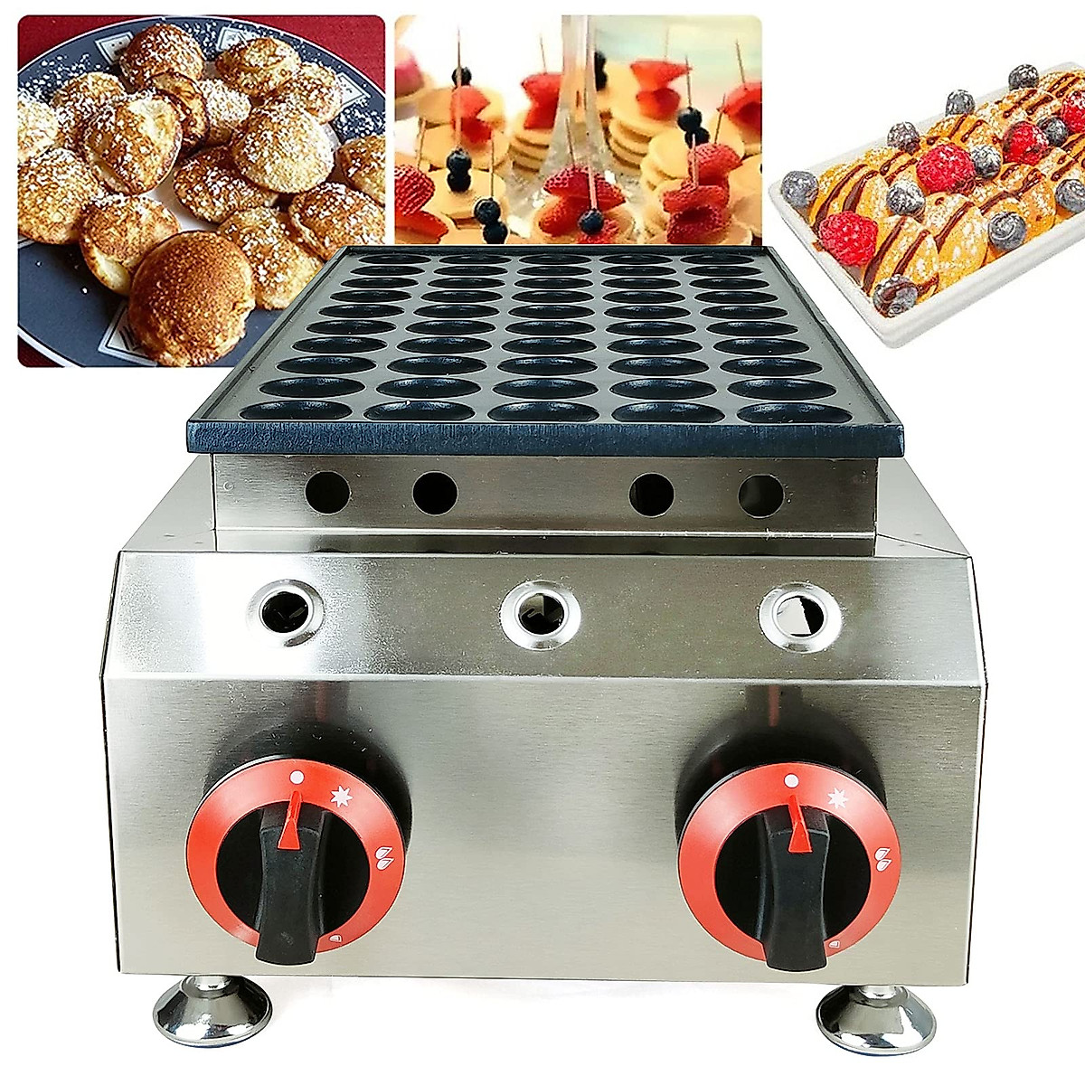 50 PCS Waffle Maker,Non-Stick Gas Bubble Waffle Maker,Commercial Mini Pancake Baker, Mini Cake Maker for Kids and Families (50 PCS)