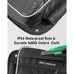 BELINOUS UTV Side Door Bag Compatible with RZR, Front Door Storage Bag with Knee Pad Compatible with Polaris RZR 2014-2023 XP XP4 Turbo 1000 900 (Black)