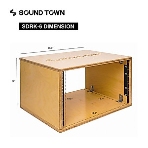 Sound Town 6U Studio Equipment Rack with Baltic Birch Plywood (SDRK-6)