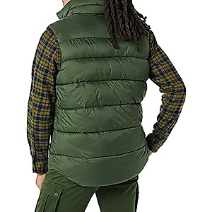 Amazon Essentials Men's Water-Resistant Sherpa-Lined Puffer Vest, Olive, X-Large