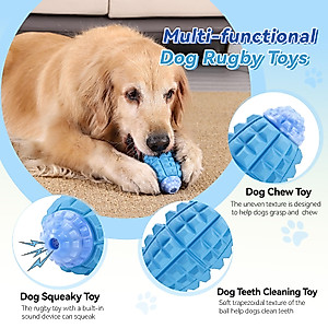 YINEYA Tough Dog Toys for Aggressive Chewers Large Breed, Dog Chew Toys for Aggressive Chewers, Indestructible Dog Toys for Large Dogs, Durable Dog Toys, Squeaky Dog Toys, Rubber Heavy Duty Dog Ball
