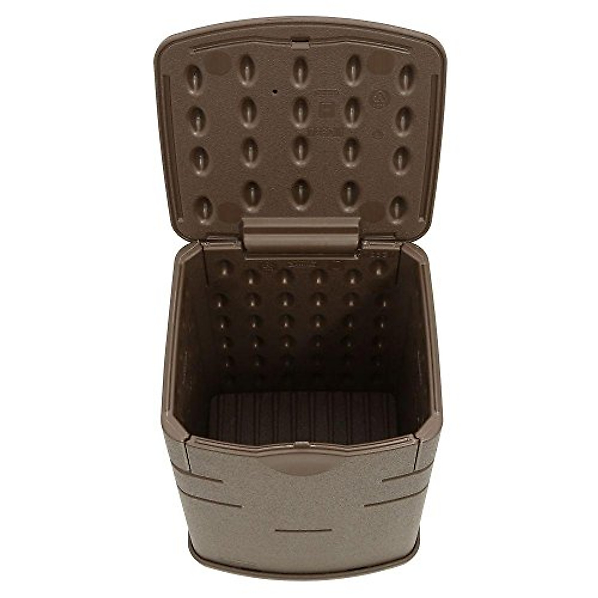 RubbermaidRubbermaid Mini Resin Weather Resistant Outdoor Garden Storage Deck Box, Mocha & Vikan Remco 63003 Color-Coded Plastic Hand Scoop, 16 oz, BlueVikan