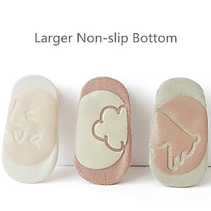 BEHELE Baby Floor Socks with Grips Non-skid Toddler Newborn Infant Non Slip Socks Unisex Boy Girl Ankle Indoor Gripper Socks (S(0-12 Months))