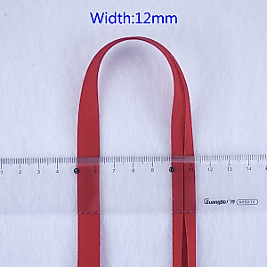 IubuFigo 12mm 1/2" Single Fold Bias Tape Bias Binding for Sewing Solid Color 100% Polyester