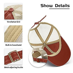 Dad Hat I'd Rather Be Ghost Hunting Trucker Hat Women Funny Mesh Hat for Summer Orange