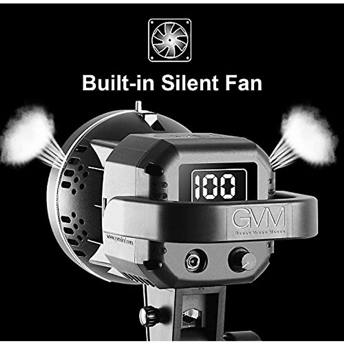 GVM 80W Softbox Lighting Kit with APP Control, Professional Studio Photography Lighting with Digital Display, LED Video Light Color Temperature 5600K and CRI 97+ for Portrait Product Fashion Shoot