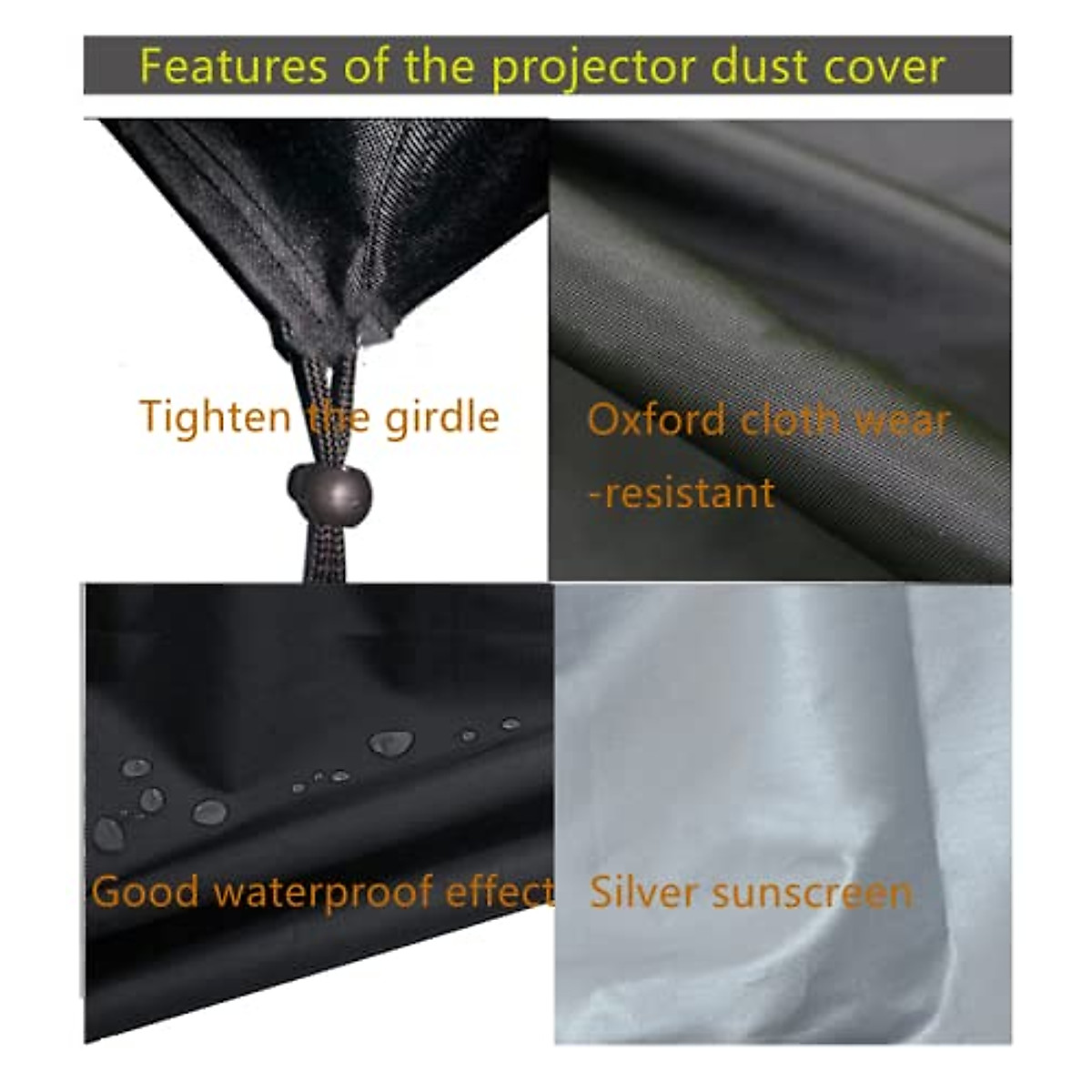 lifang Projector Dust Cover Case Protector,UV-Resistant Cover Oxford Cloth Material,Waterproof,Dust-Proof,Adjustable Retractor,Fit for Ceiling Mounted Projector and Universa Projector