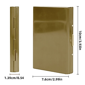 Alinbehbs Credit Card Holder RFID Card Holder Metal Wallet Stainless Steel Credit Card Wallet Business Card Holder for Woman Men (Gold)