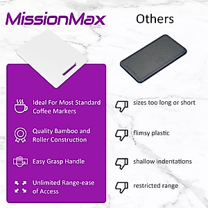 MissionMax White Bamboo Appliance Sliding Tray: Streamline Your Kitchen Counter Top with a Roll-out Shelf for Standard US Coffee Maker & Small Appliances, Fits Perfectly Under Cabinet