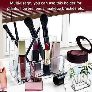 Pen Holder, Clear Acrylic Pen Holder for Desk, Makeup Brush Storage Organizer, Modern Desk Organizer for School, Home and Office.