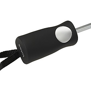 totes Men's Automatic Compact Umbrella,Water Repellent Canopy Black