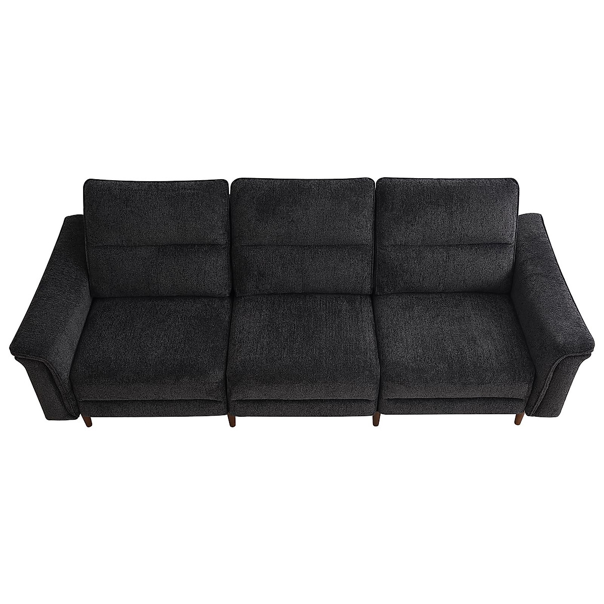 ABAKAN Modern 3-Seat Modular Sectional Sofa Couch，Chenille Sofa Comfy Upholstered Furniture for Small Spaces, Living Room, Apartment, Studio, Office, Grey