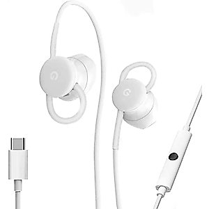 Google Pixel USB-C Earbuds Wired Headset for Pixel Phones - White