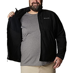 Columbia Men's Ascender Softshell Front-Zip Jacket, Black, X-Large