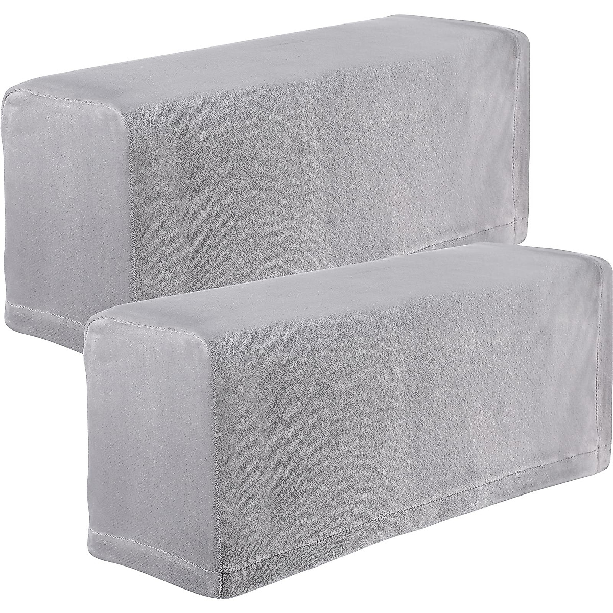 BESPORTBLE 2pcs Chair Arm Protectors Stretch Fabric Armrest Sofa Armrest Cover Armchair Slipcover Protector Elastic Home Office Recliner Couch Loveseat Protective Cloth Grey