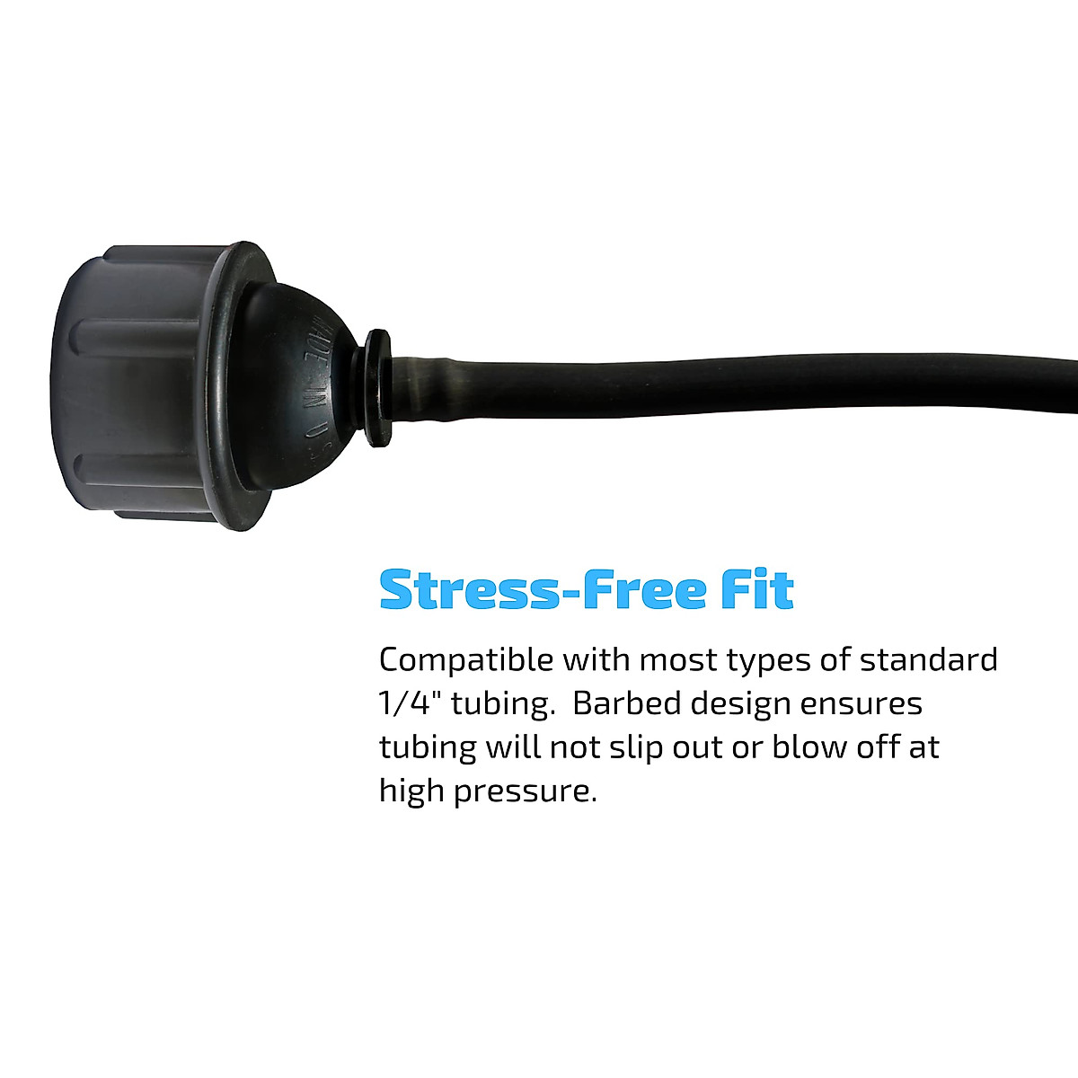 Habitech 3-Pack 1/4 Inch Drip Irrigation Tubing to Faucet/Garden Hose Adapter - Connector Fittings for 1/4" Tubing x 3/4" FHT