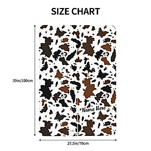 Personalized Baby Car Seat Canopy for Boys Girls, Custom Nursing Covers for Breastfeeding with Name, Opening Minky Baby Carseat Canopy for Newborn, Infant Car Seat Cover, Brown and Black Cow Stripes