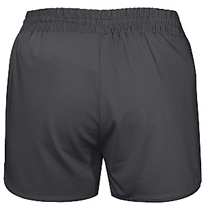 BLEVONH Black Running Shorts Women Comfy Yoga Workout Short with Pocket Large Womens Fast Dry Exercise Boyshorts Ladies Stylish Lounge wear Elastic Waistband Black L