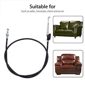 2 Pack Universal Metal Sofa Handle Cable Recliner Chair Couch Release Lever Replacement Cable Total Length Approx 34.2" Black